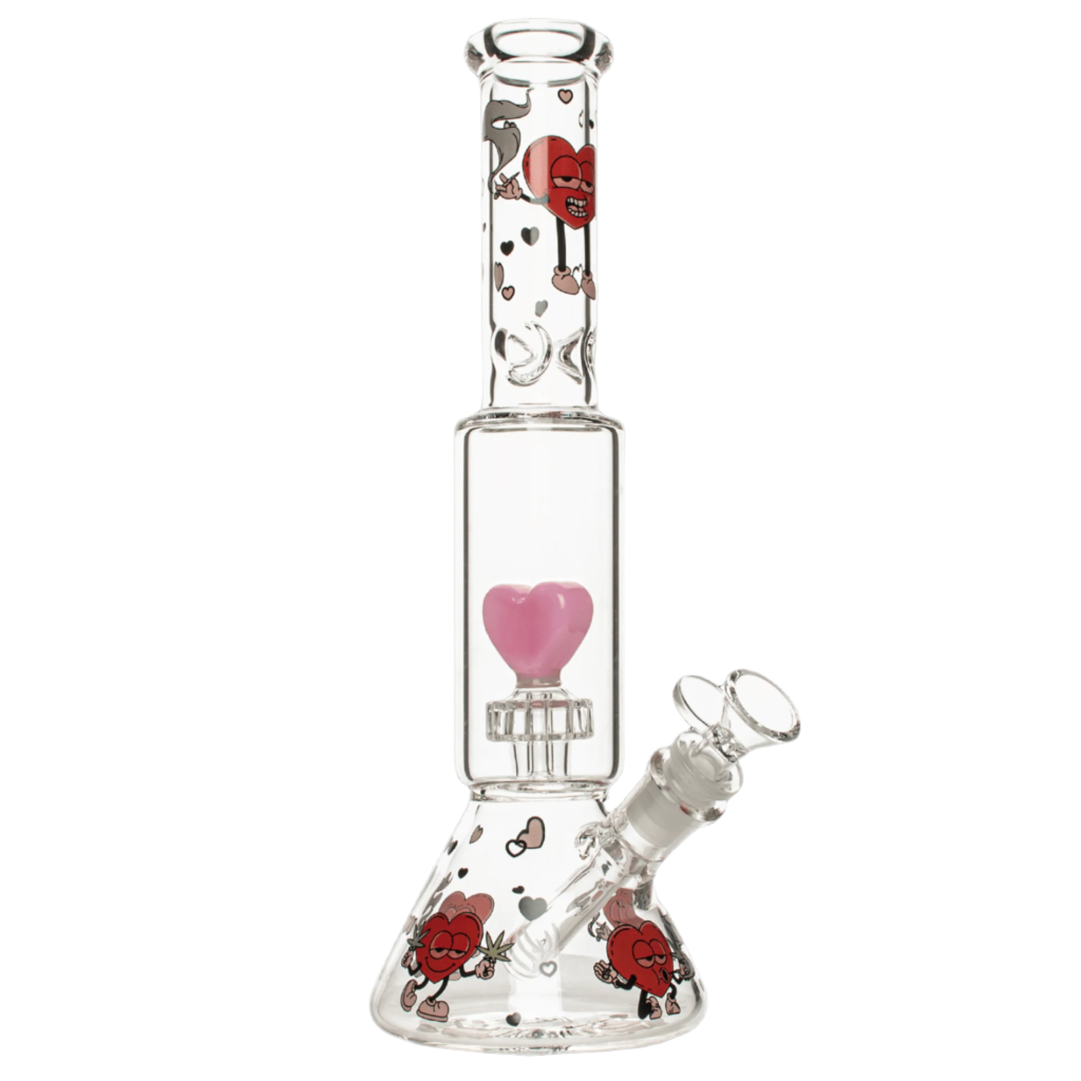Red Eye Glass 12" Dual Chamber Valentines Water Pipe – Canadian Bongs