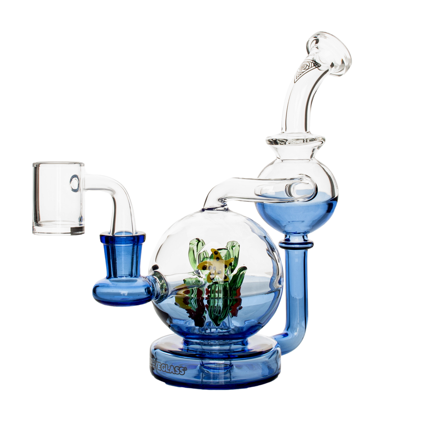 Red Eye Glass 7" Sealife ORBR Dab Rig Recycler – Canadian Bongs