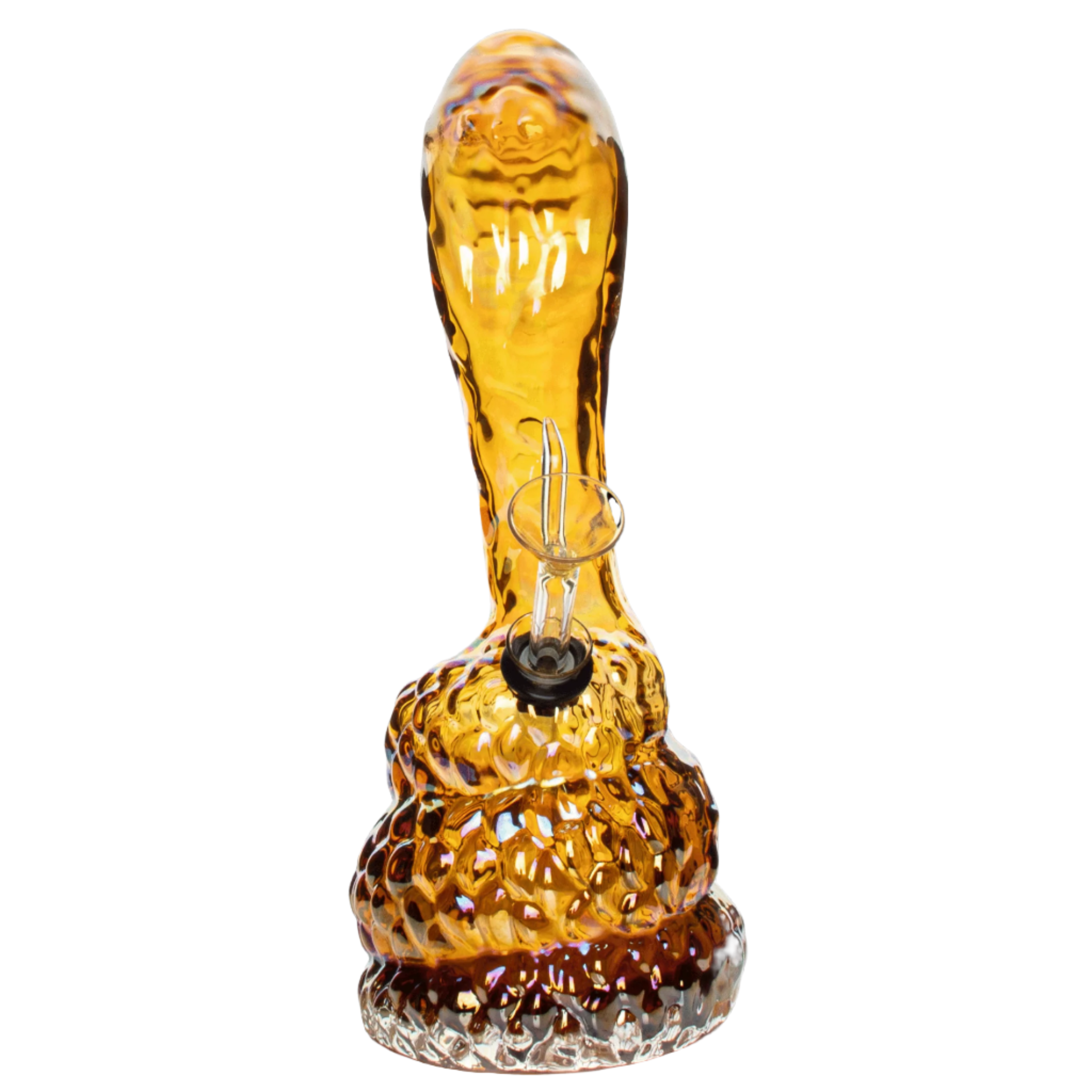 Retro Glass 10" Platinum Metallic Cobra Bong – Canadian Bongs