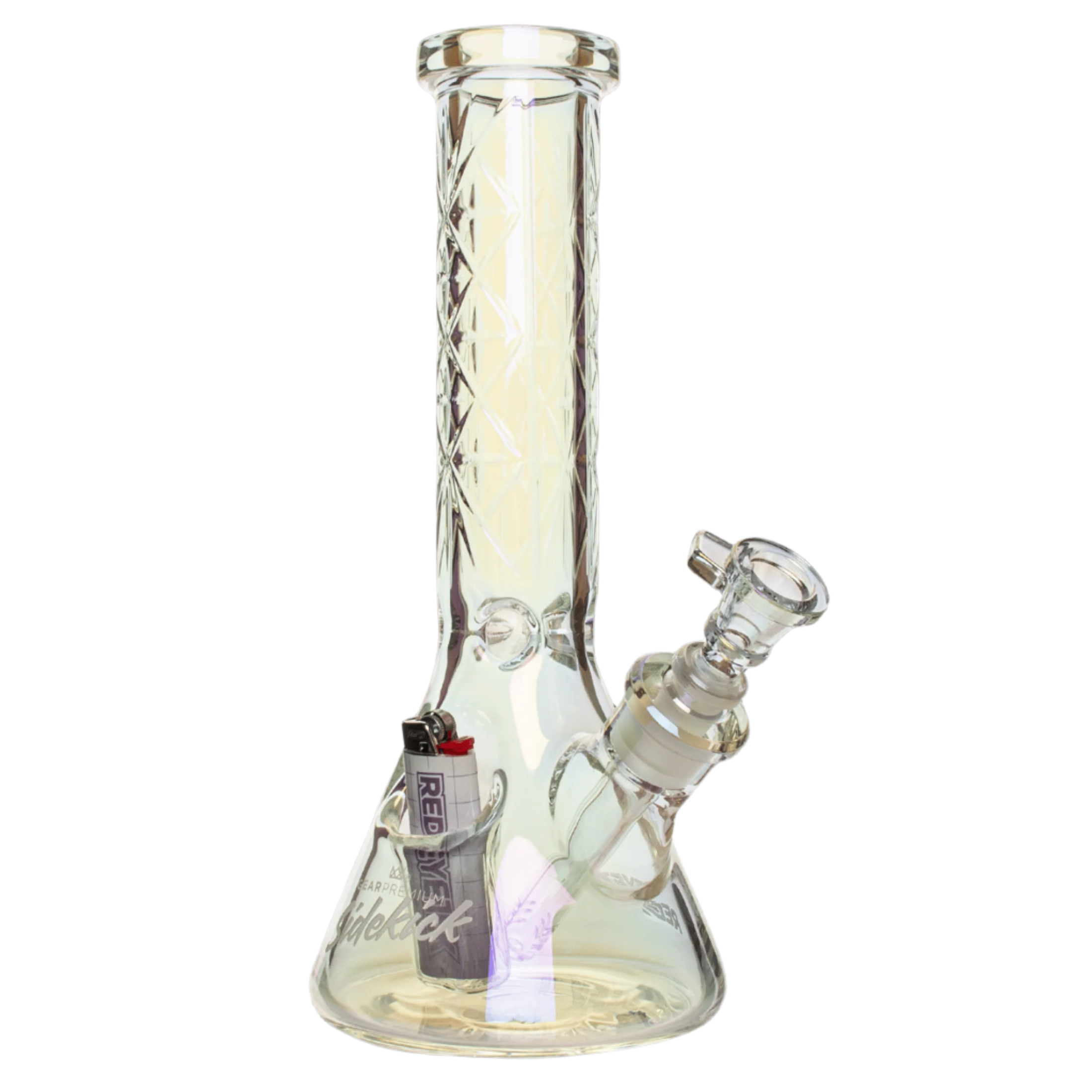 Red Eye Tek 12" 7mm Thick Terminator Finish Sidekick Bong (Limited Edi ...