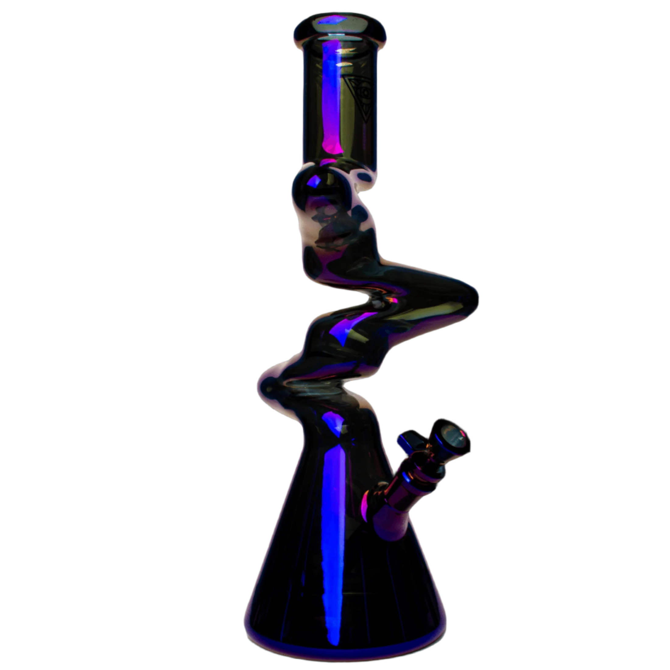 Red Eye Tek | 12" Metallic Terminator Finish 3-Arm Zag Beaker Bong ...