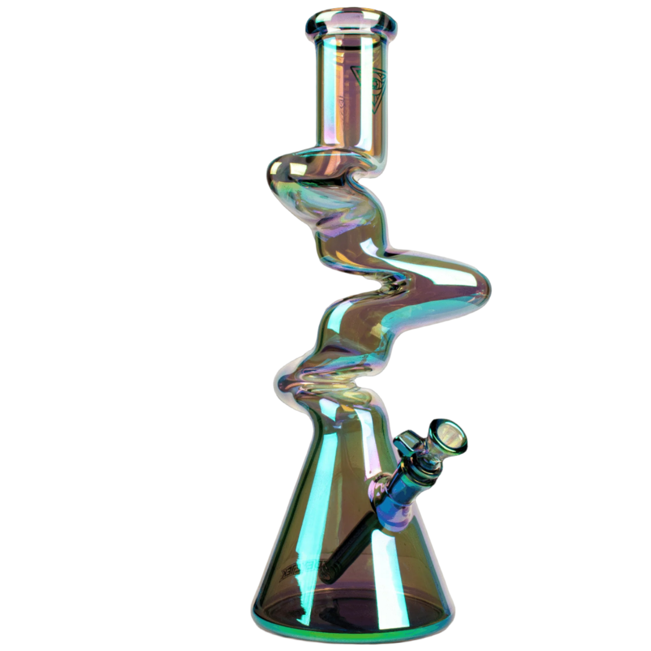Red Eye Tek | 16" Metallic Terminator Finish 3-Arm Zag Beaker Tube ...