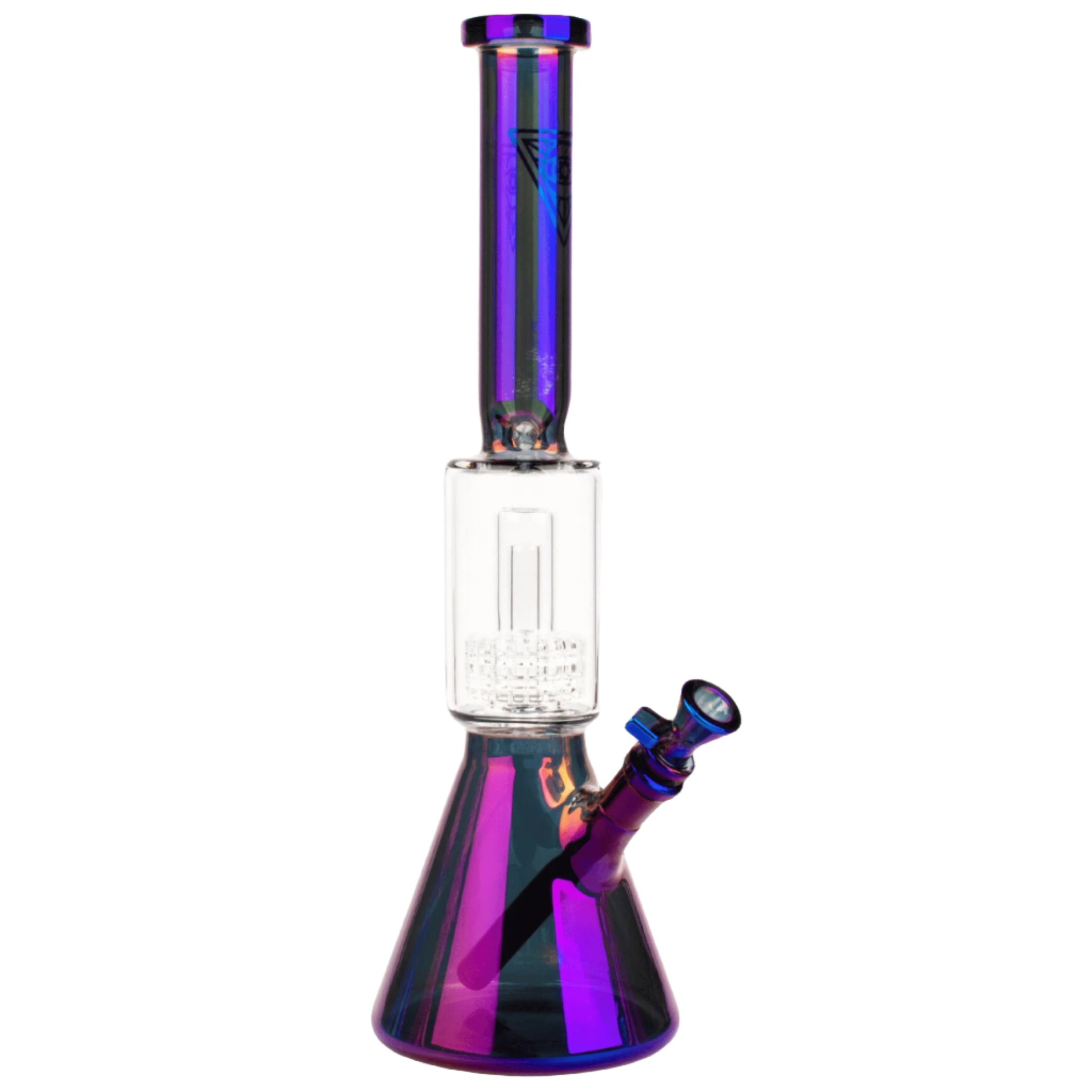 Red Eye Tek 16" Metallic Terminator Finish Dual Chamber Beaker Bong ...