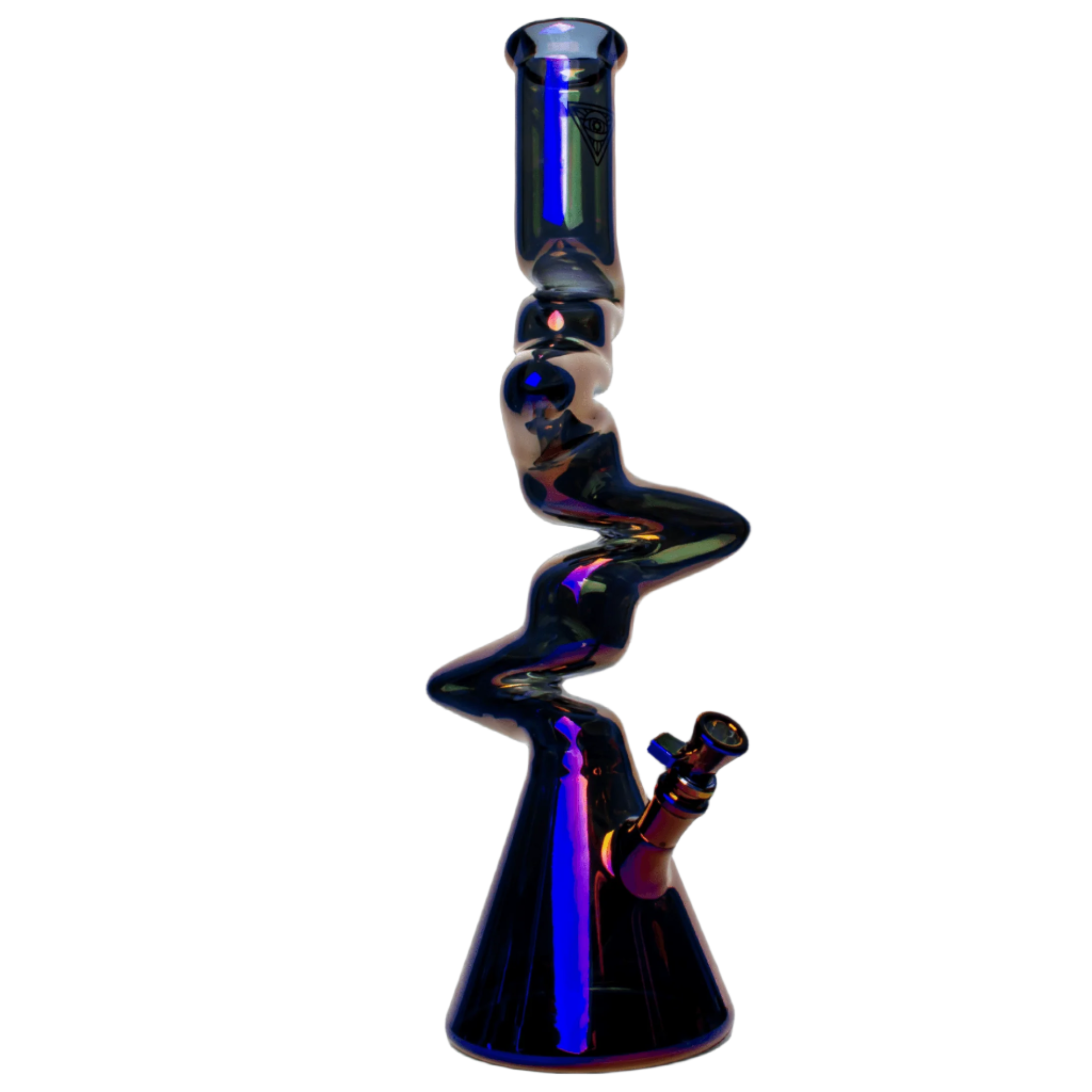 Red Eye Tek | 19" Metallic Terminator Finish 4-Arm Zag Beaker Bong ...