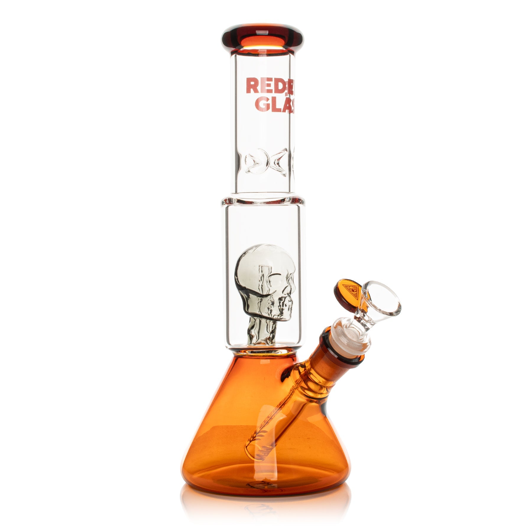 Red Eye Glass 11" Dual Chamber Skull Perc Bong – Canadian Bongs